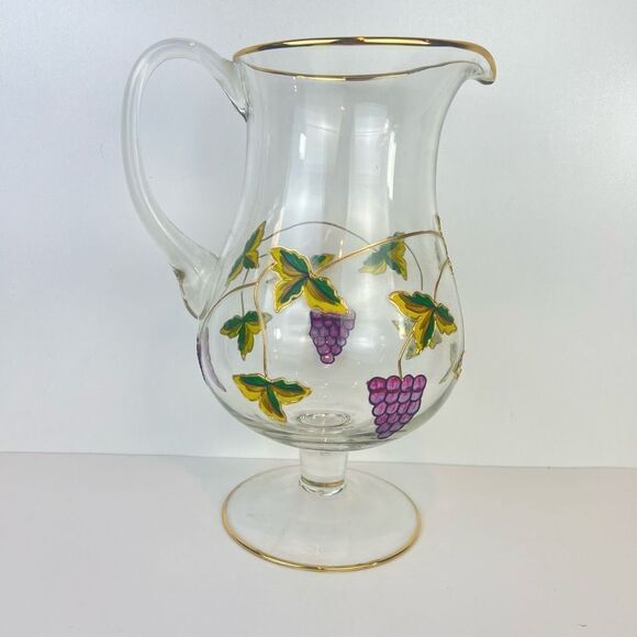 No Brand | Dining | Romanian Pitcher Blown Crystal Footed Hand ...